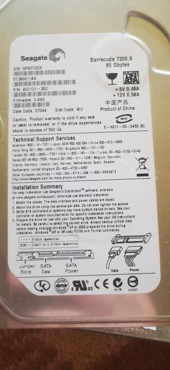 Pirkti Seagate Barracuda 7200.10 80 GB HDD Storage | ENEBA
