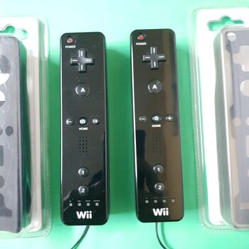 Comprar PACK 2 MANDOS WII NEGROS ORIGINALES + 2 FUNDAS NEGRAS | ENEBA