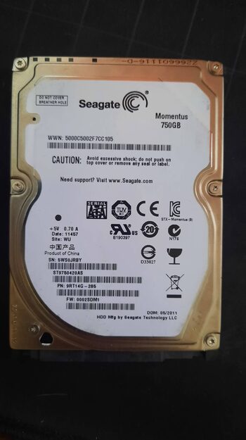 Comprar Seagate Momentus 750 GB HDD Storage