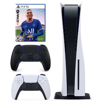 Pirkti Playstation 5 Blu-Ray Disc konsolė + Dualsense Black + Fifa 22 ...