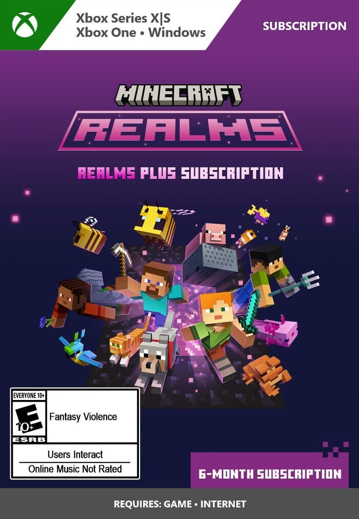Buy Minecraft Realms Plus 6-Month Subscription (Xbox One, Xbox Series X ...