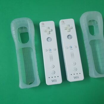 Comprar PACK 2 MANDOS WII BLANCOS ORIGINALES CON FUNDAS | ENEBA