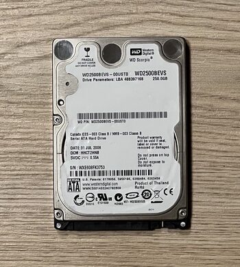 Comprar Western Digital Scorpio Blue WD2500BEVS 250GB 5.4K 2.5 inch ...