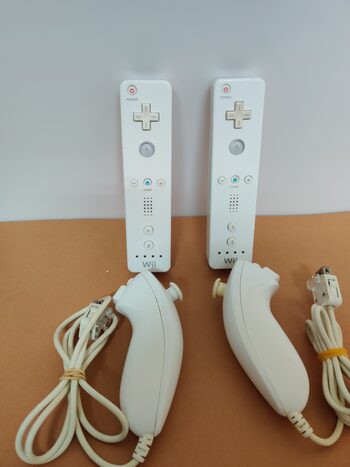 Comprar 2 MANDOS WII ORIGINALES y 2 NUNCHUK ORIGINALES | ENEBA