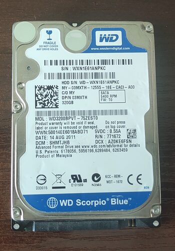 Pirkti WD Scorpio Blue WD320BPVT 320 GB | ENEBA