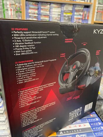 Comprar Nintendo Switch ir PC vairas su pedalais. New Steering wheel ...